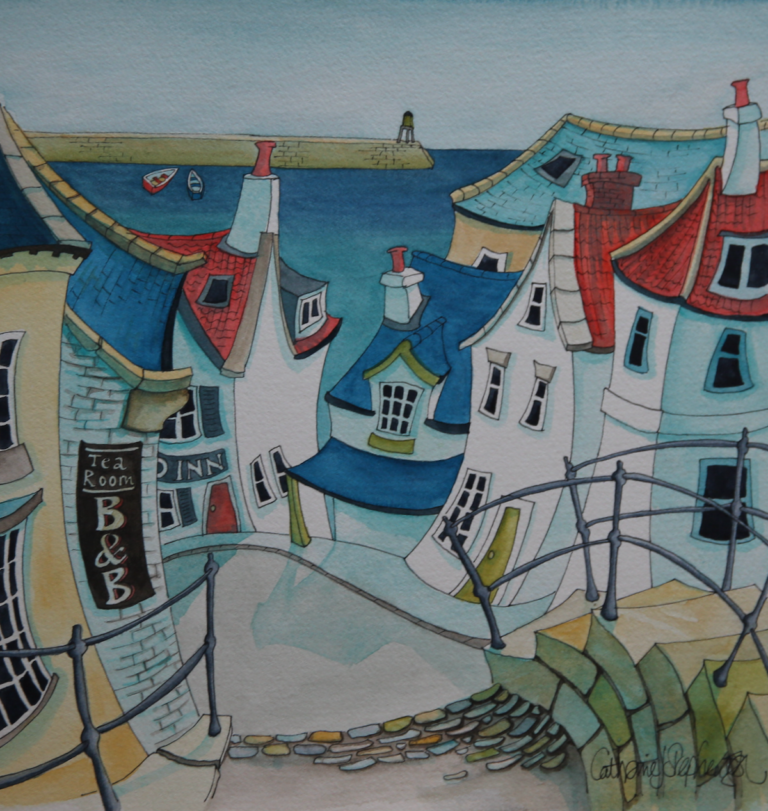 Quirky Whitby Watercolours | Catherine J Stephenson